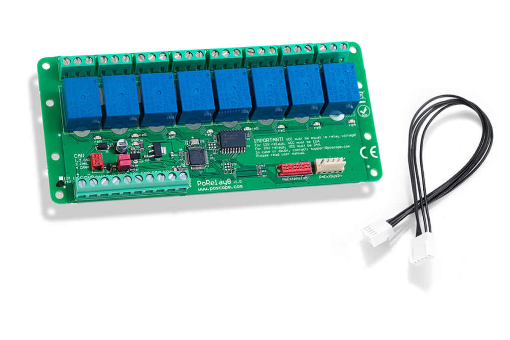 Programmable smart relay board with CAN - PoRelay8 - Polabs