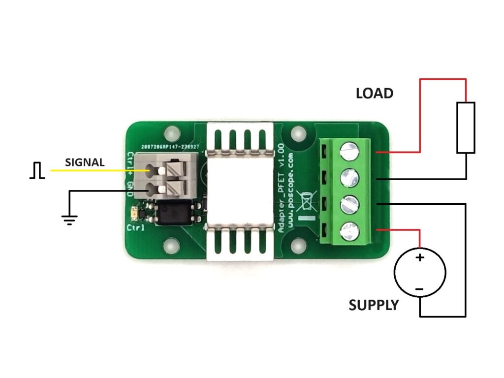 Mosfet Power Switch Adapter - 48V 20A high side switch - Polabs